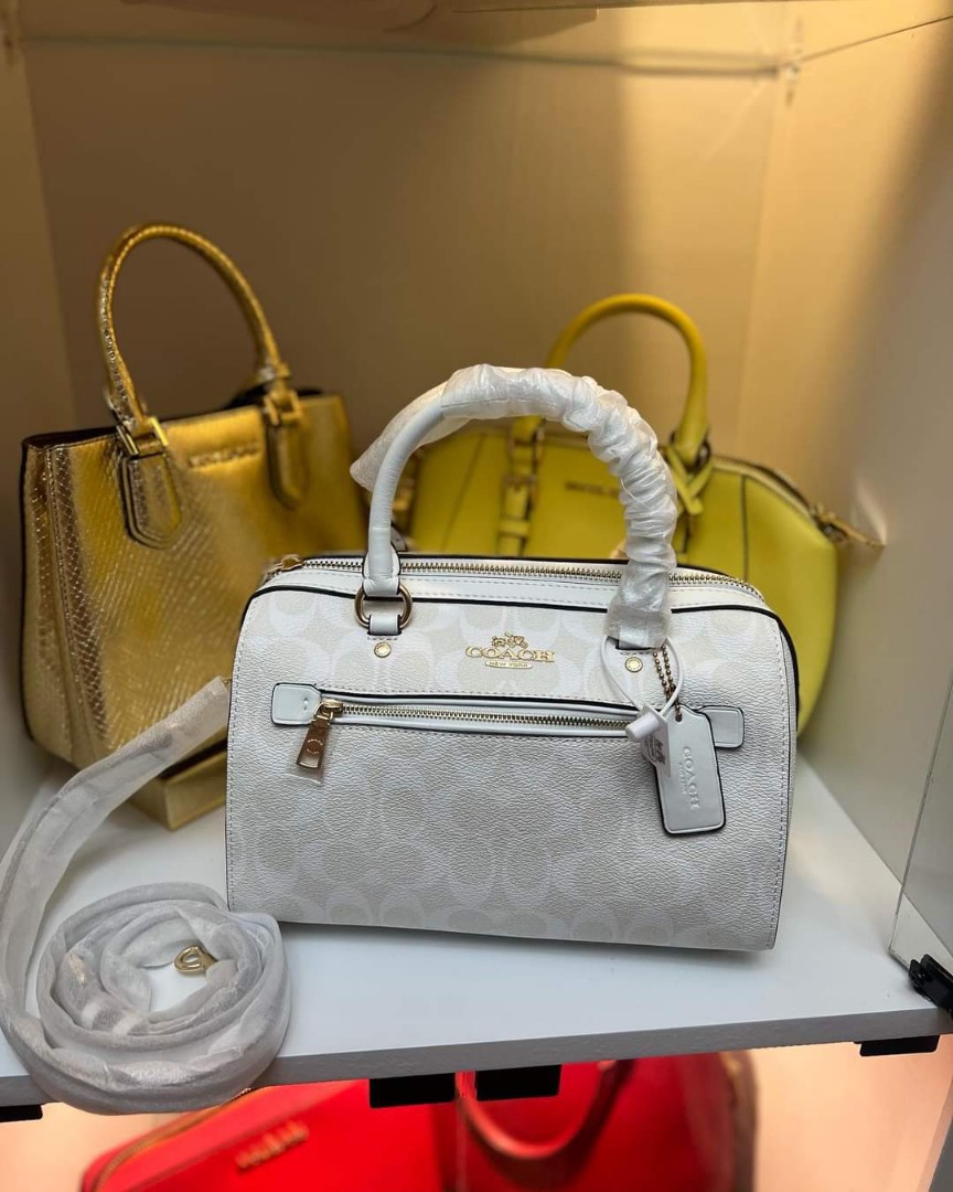 Coach Rowan Satchel in Monowhite, Women's Fashion, Bags & Wallets ...