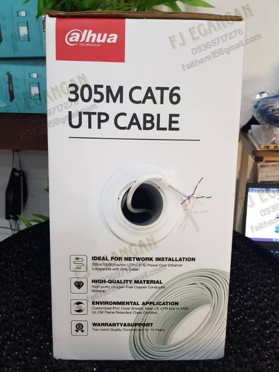 Dahua Cat6 Utp Cable Pure copper white 305m | DH-PFM920I-6UN-C, Computers & Tech, Parts ...