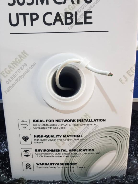 Dahua Cat6 Utp Cable Pure copper white 305m | DH-PFM920I-6UN-C ...