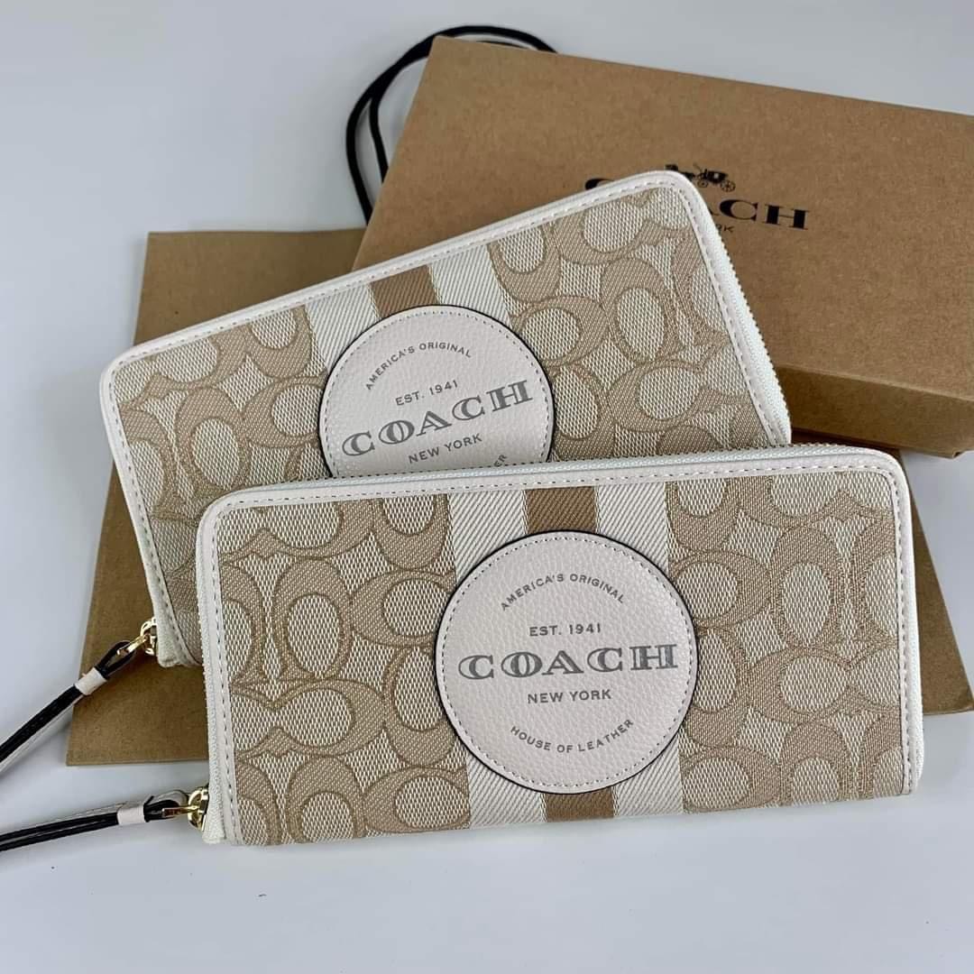 Dempsey Large Phone Wallet In Signature Jacquard With Stripe And Coach ...