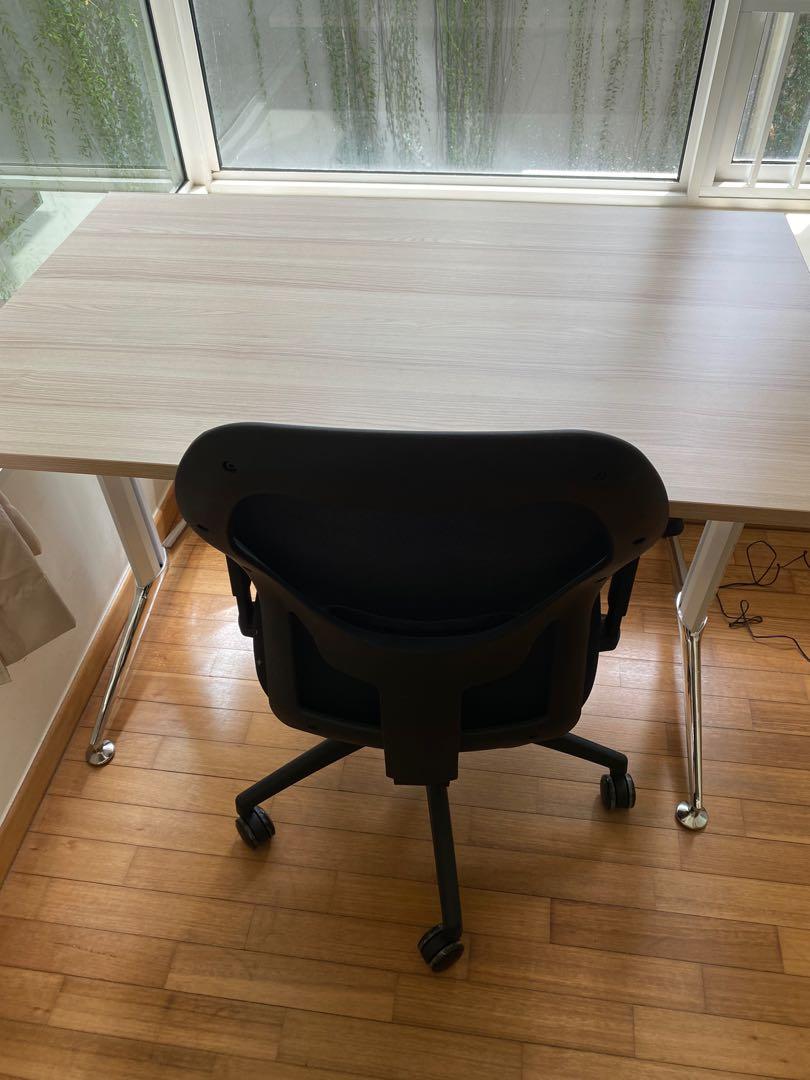 Desk and office chair combo, Furniture & Home Living, Furniture, Tables ...