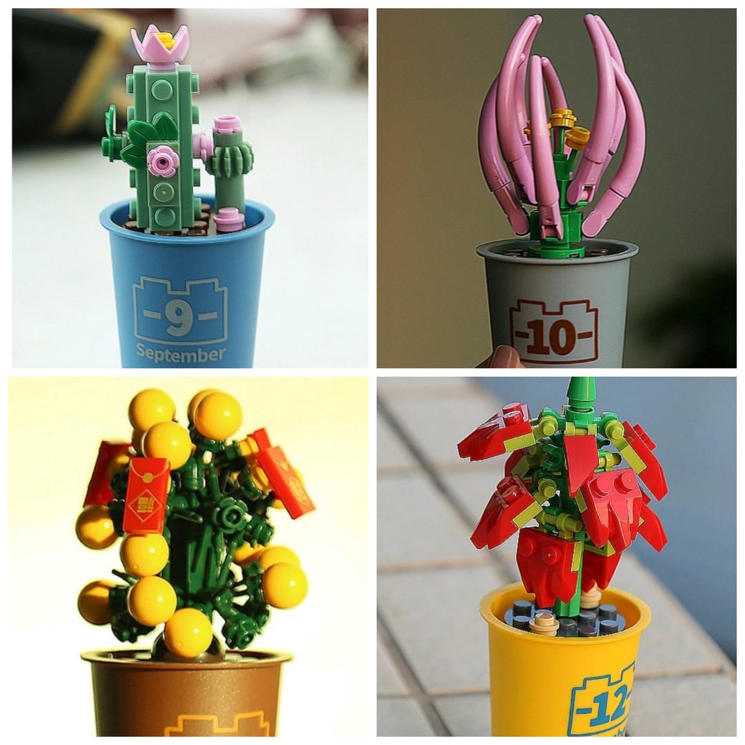 DIY Eternal pink rose lego red rose lego flower lego building blocks ...