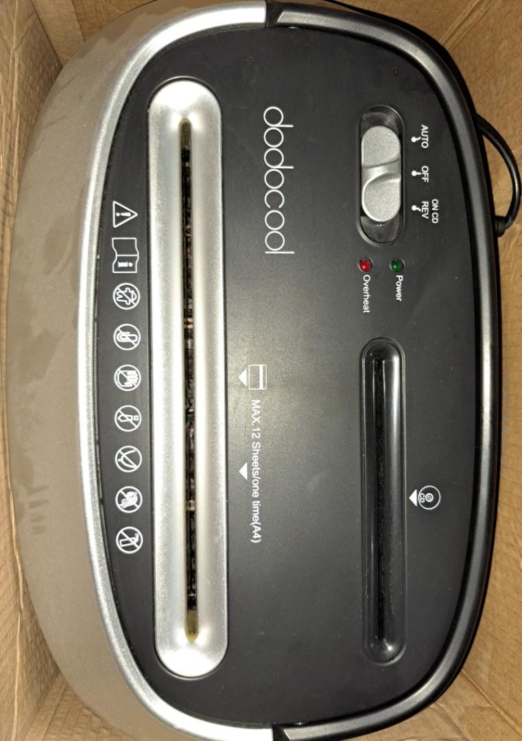 Dodocool Paper shredder, Computers & Tech, Office & Business Technology ...