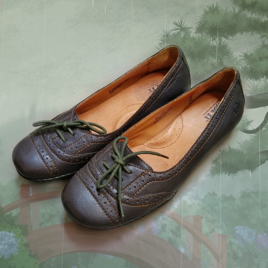 Fairycore Brown Leather Flats / shoes cottagecore coquette balletcore ...
