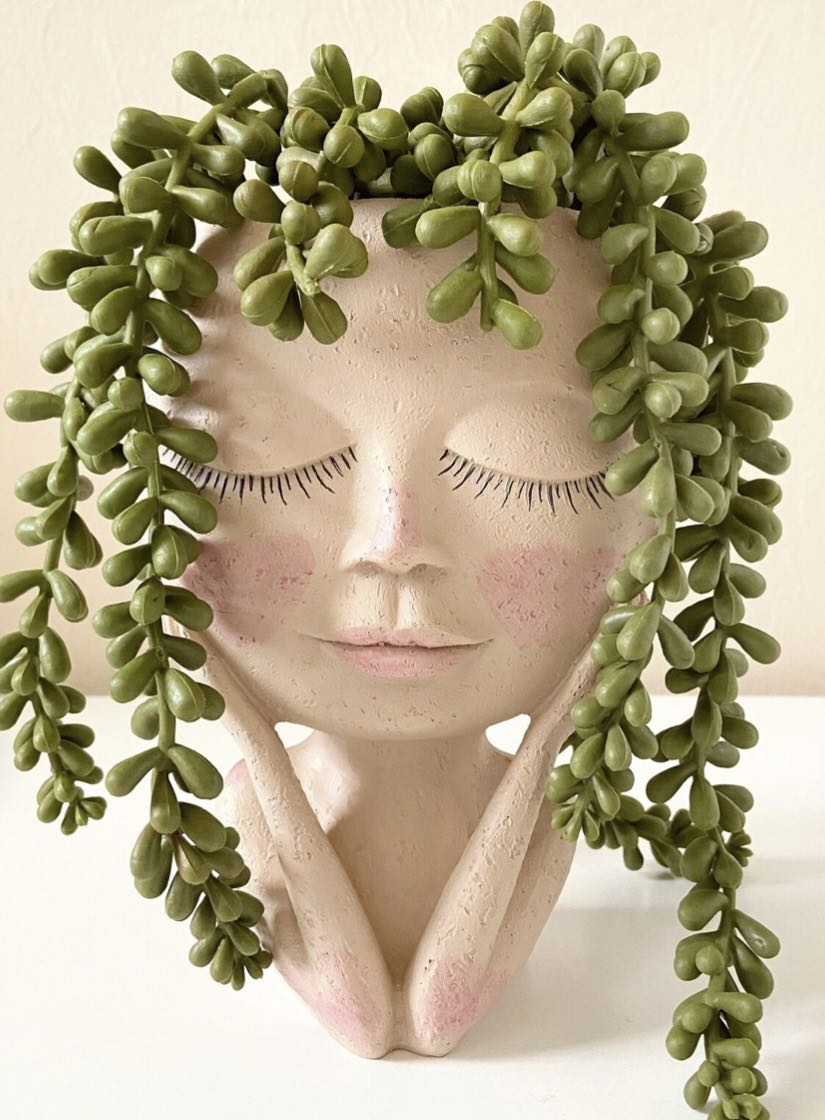 Hand-painted Lady Planter Pot, Furniture & Home Living, Gardening, Pots ...