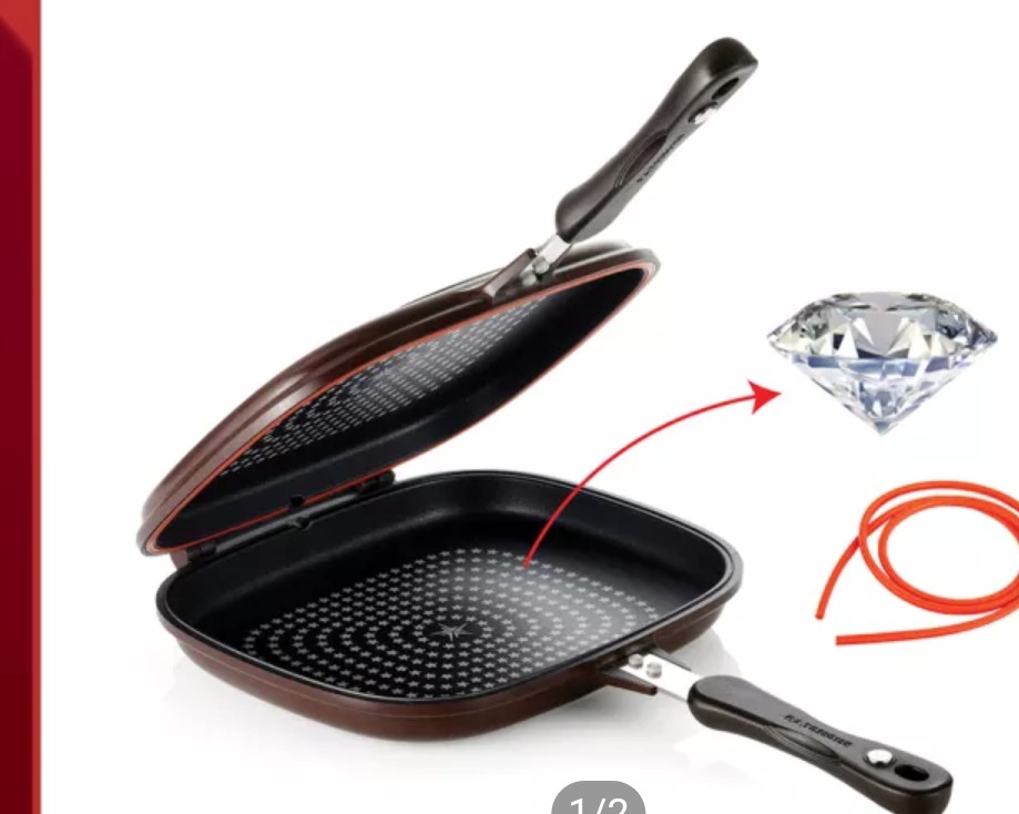 Happy call double diamond pan, TV & Home Appliances, Kitchen Appliances ...