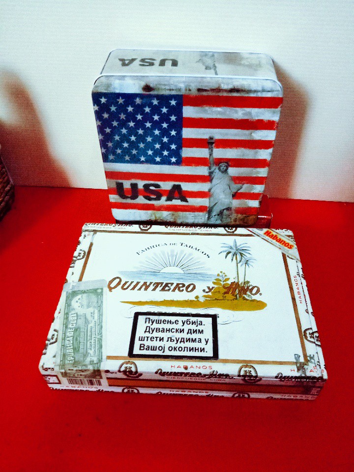 HAVANA CUBA CIGAR BOX AND USA METAL BOX ( COMBO SET ), Hobbies & Toys ...