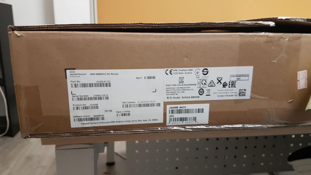 HP Enterprise Gigabit Router MSR3012 AC (Rackmount), Computers & Tech ...