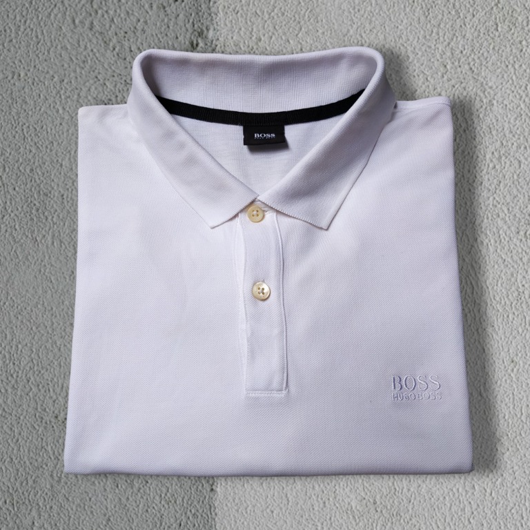 HUGO BOSS POLO SHIRT SNOW WHITE, Men's Fashion, Tops & Sets, Tshirts ...