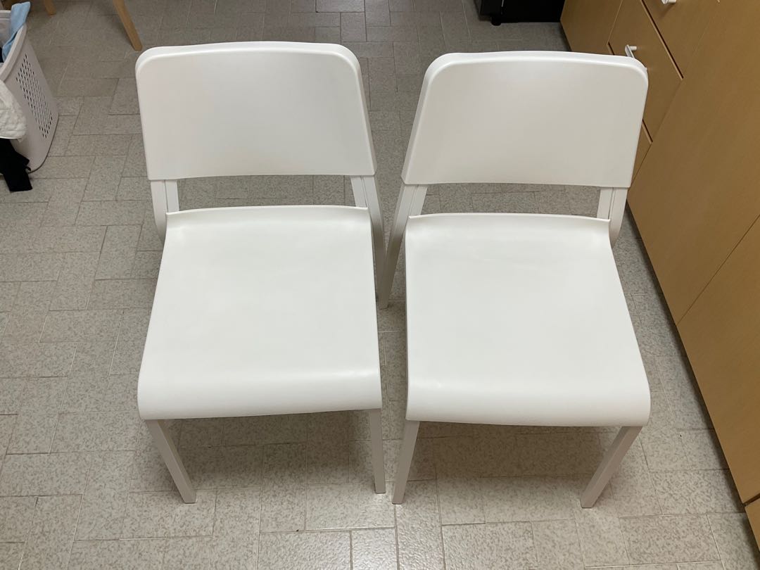 IKEA TEODORES White Chair, Furniture & Home Living, Furniture, Chairs ...