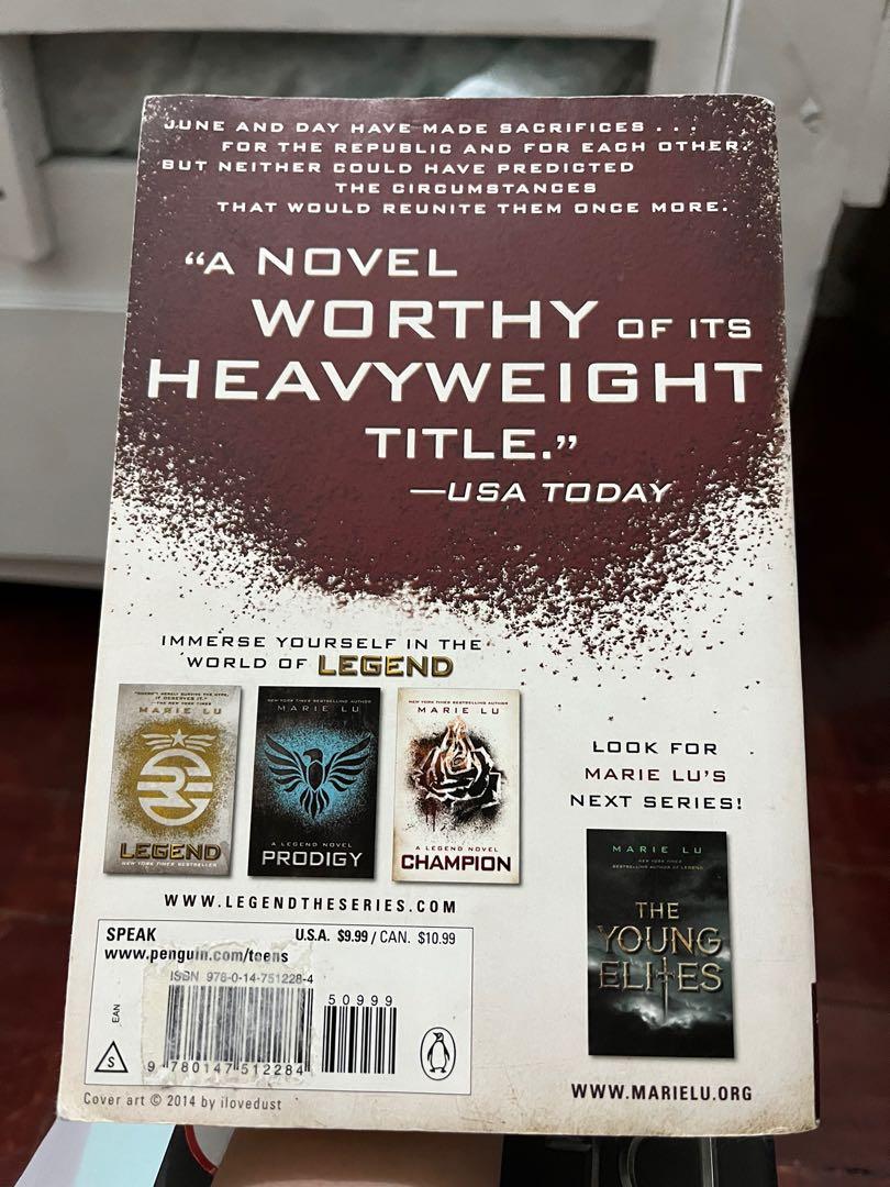 Legend Trilogy Series / Prodigy / Champion by Marie Lu, Hobbies & Toys ...