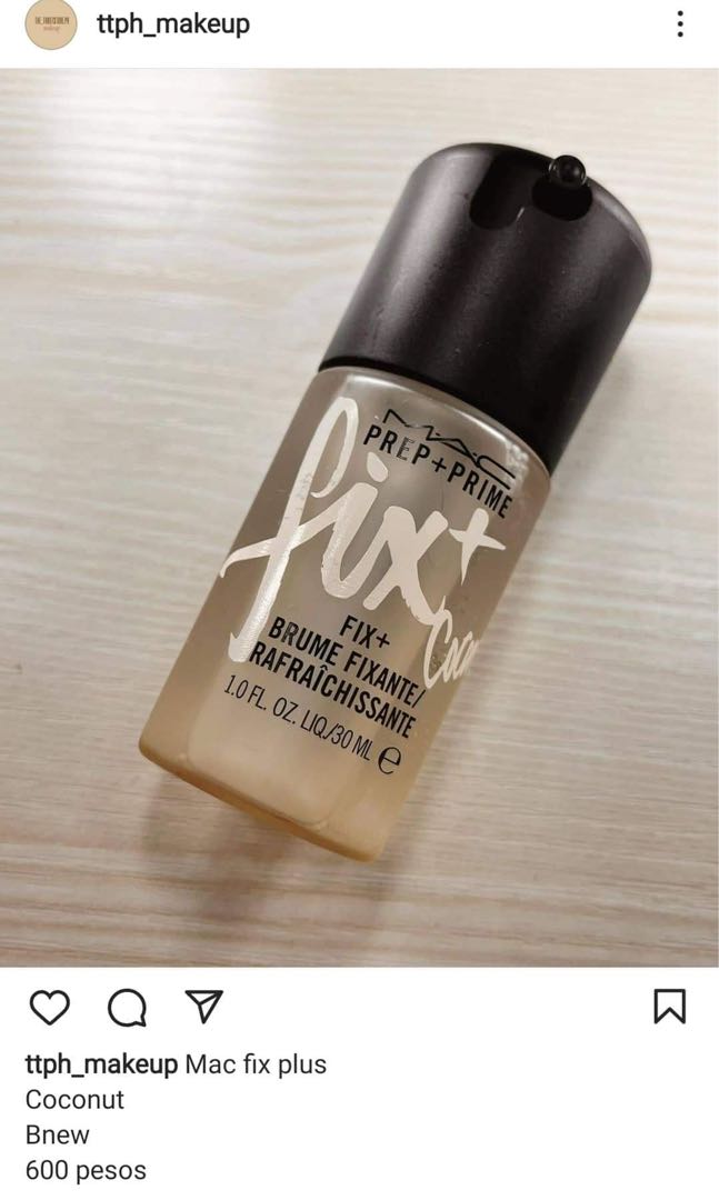 Mac fix plus coconut, Beauty & Personal Care, Face, Makeup on Carousell