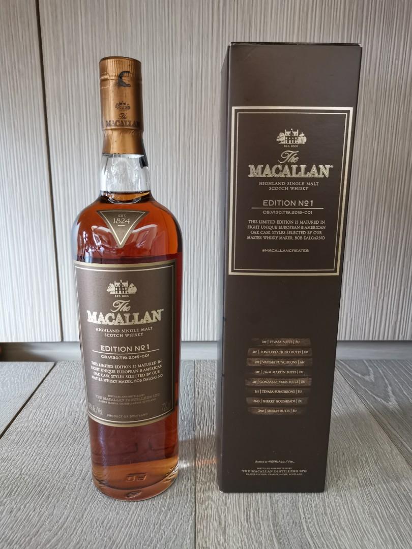Macallan Edition No. 1 - Taiwan Version/台版, 嘢食 & 嘢飲, 酒精飲料 - Carousell