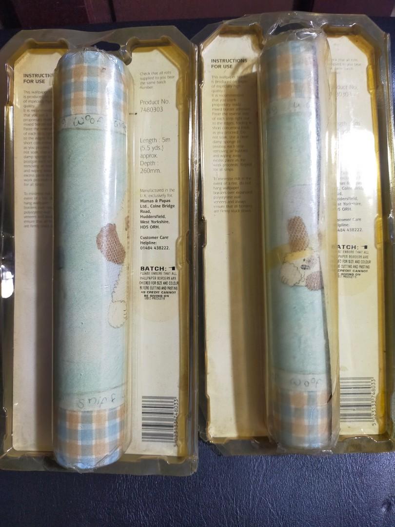 Mamas & Papas Wallpaper Border Wagtail, Furniture & Home Living, Home ...