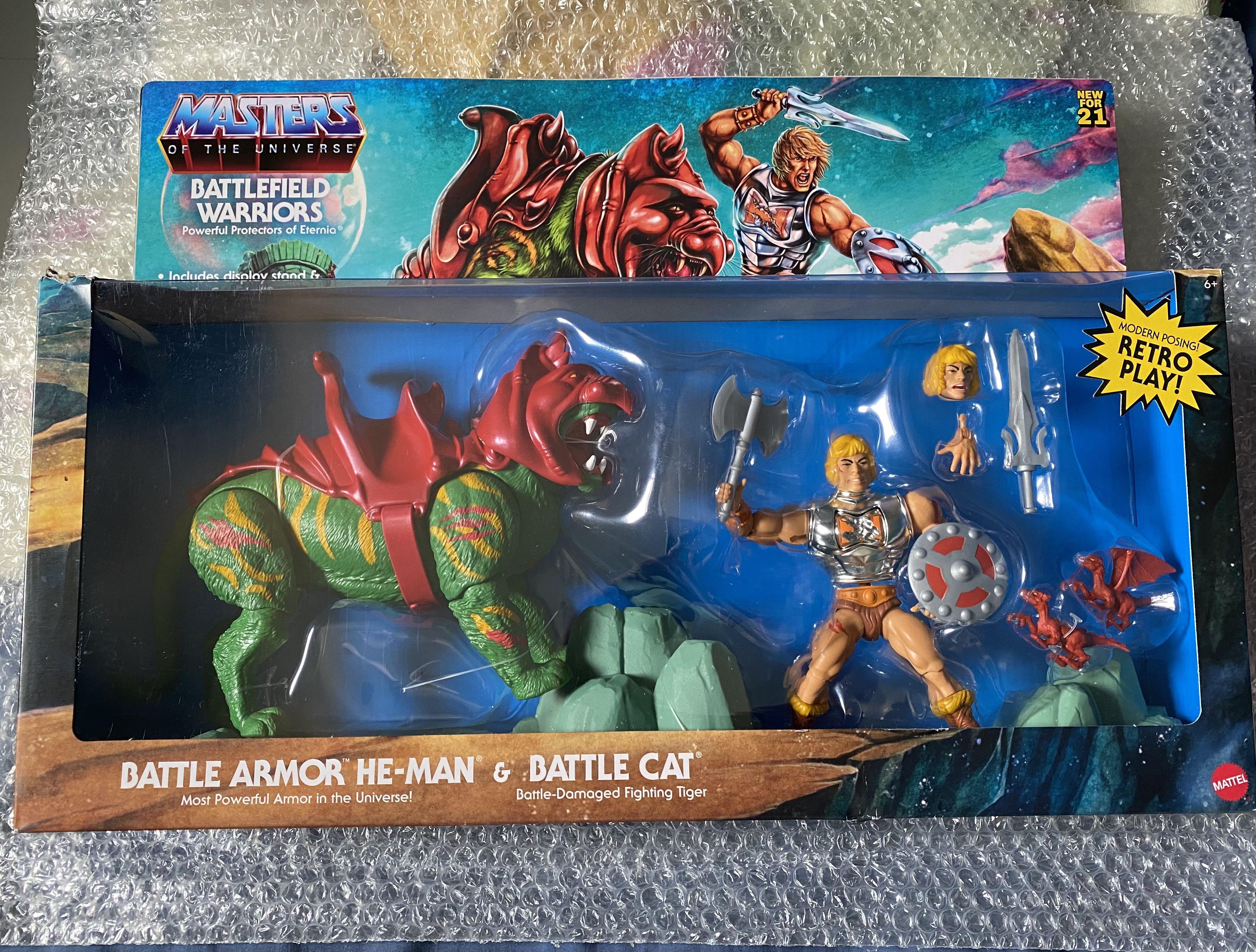 MOTU Masters Of The Universe Origins Battlefield Warriors 2 pack . battle armor He-man & battle ...