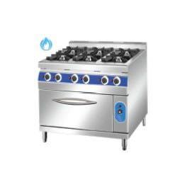 MERIT Stainless Steel Industrial 6 Burner with Oven., Furniture & Home ...