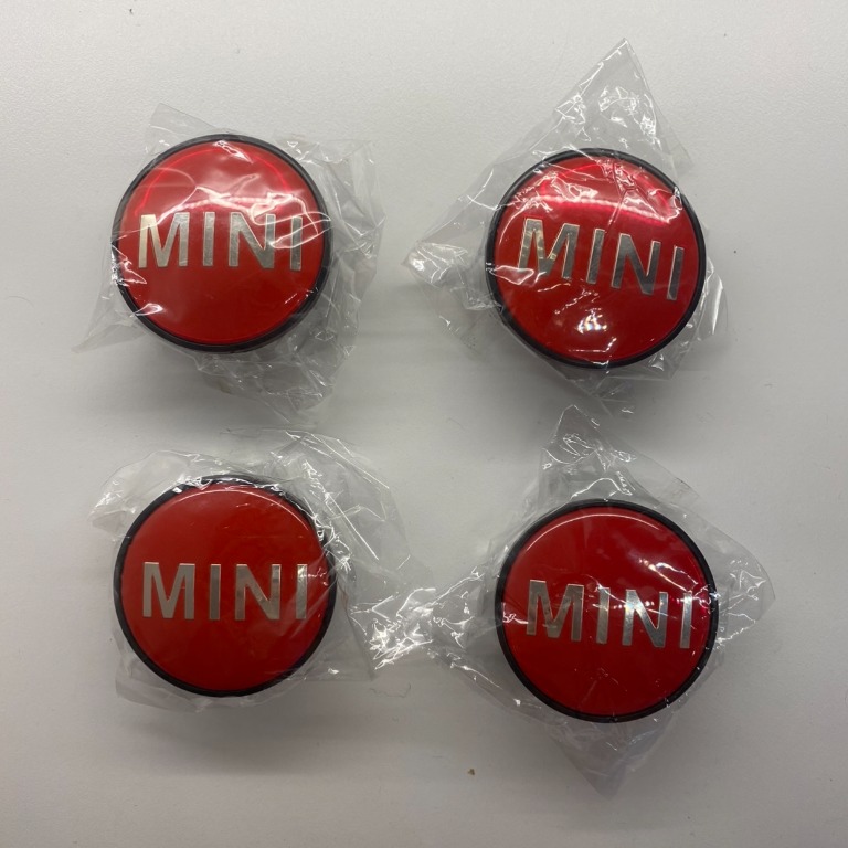Mini Cooper R56 Red Wheel Cap, Car Accessories, Tyres & Rims on Carousell