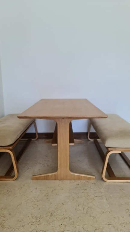 MUJI living/dining set oak, Furniture & Home Living, Furniture, Tables ...