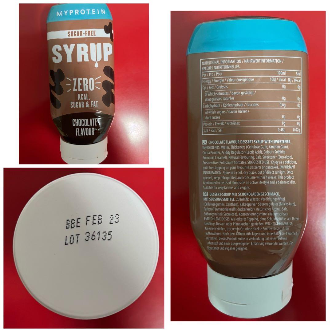 MyProtein Sugar-Free Syrup (400ml), Health & Nutrition, Health ...