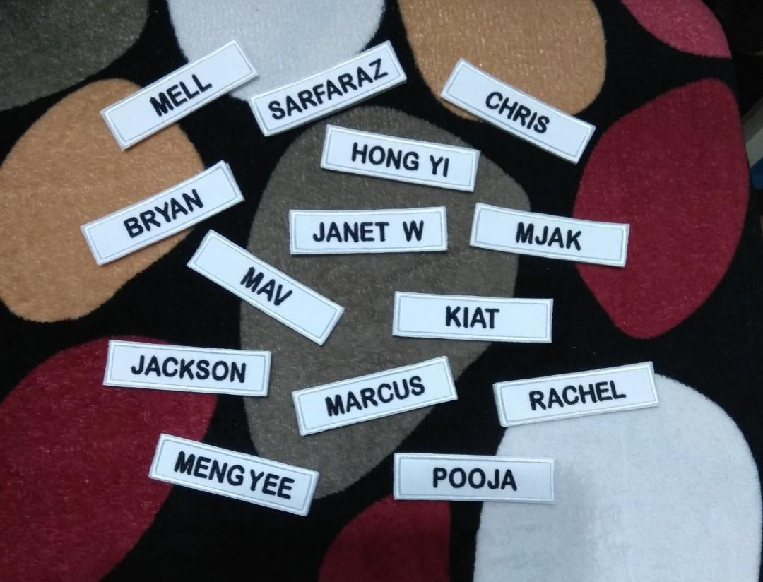 Name Tag | Name Patch (Velcro) 3pcs per set, Hobbies & Toys, Stationery ...
