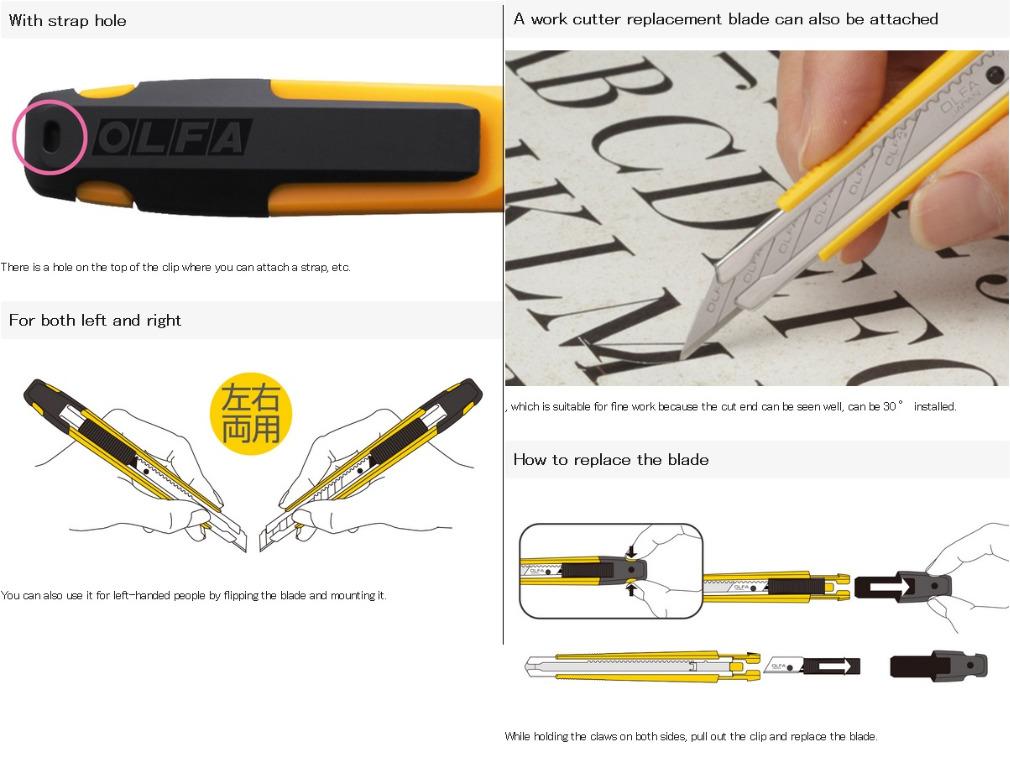 OLFA 215B Cutter A+ and blade refill, Hobbies & Toys, Stationery & Craft, Craft Supplies & Tools ...