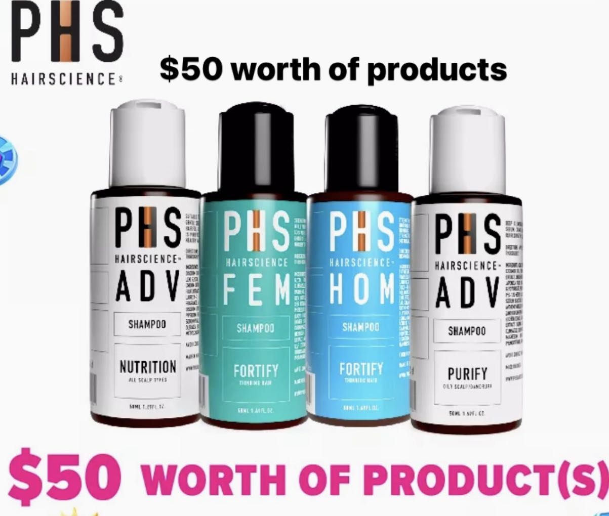 PHS HAIRSCIENCE. TRIAL SHAMPOO SET. AUTHENTIC, Beauty & Personal Care ...