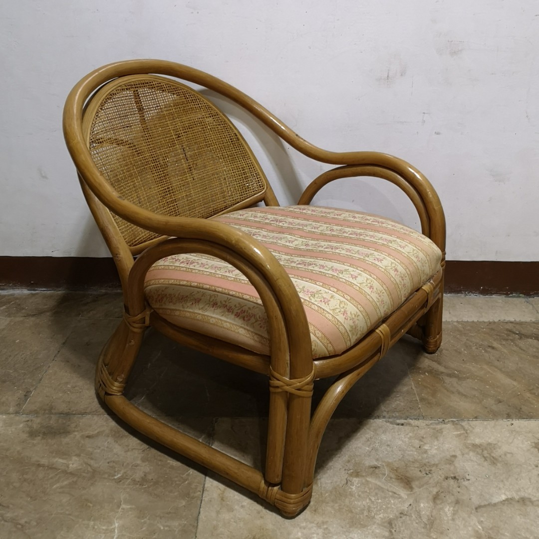 Rattan low chair & Swivel rattan floor chair 1800 each, Furniture ...