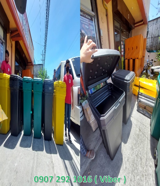Roller king trash bin w/wheels 250L 139, Furniture & Home Living ...