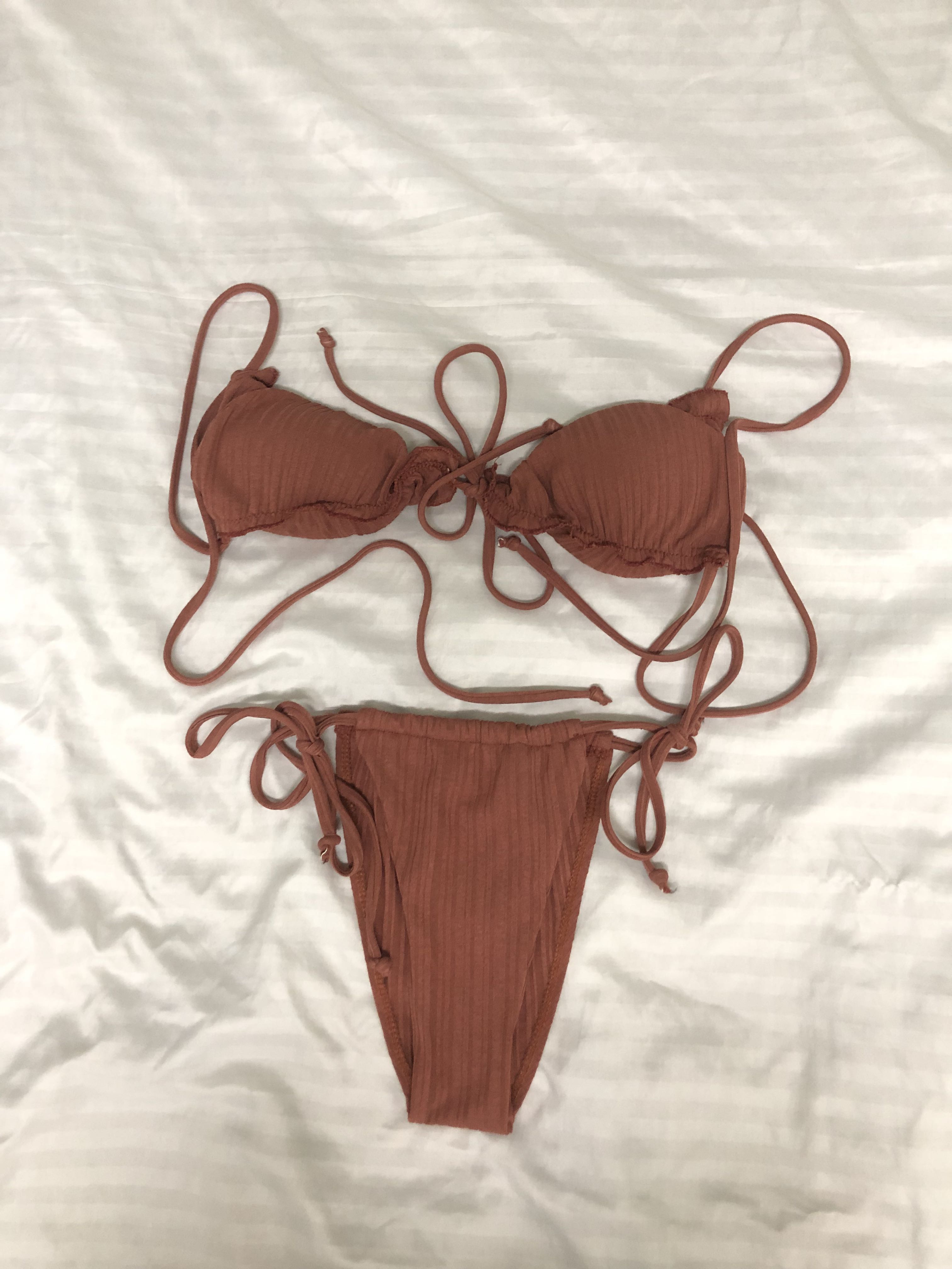 Rust Two-piece swimsuit, Women's Fashion, Swimwear, Bikinis & Swimsuits ...