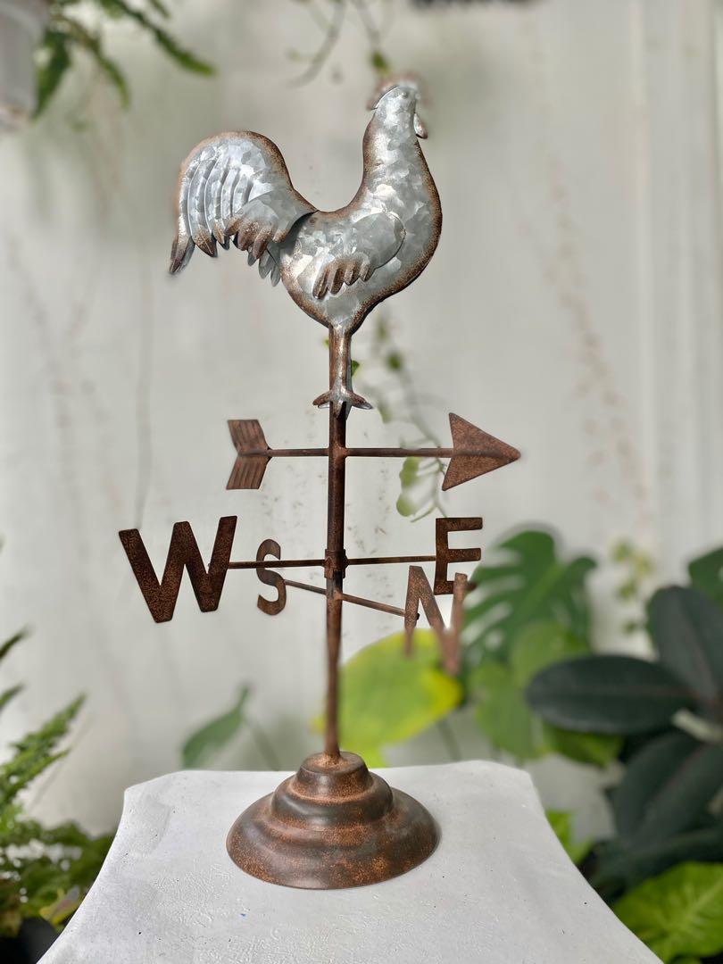 Rustic rooster chicken windmill direction, Furniture & Home Living ...