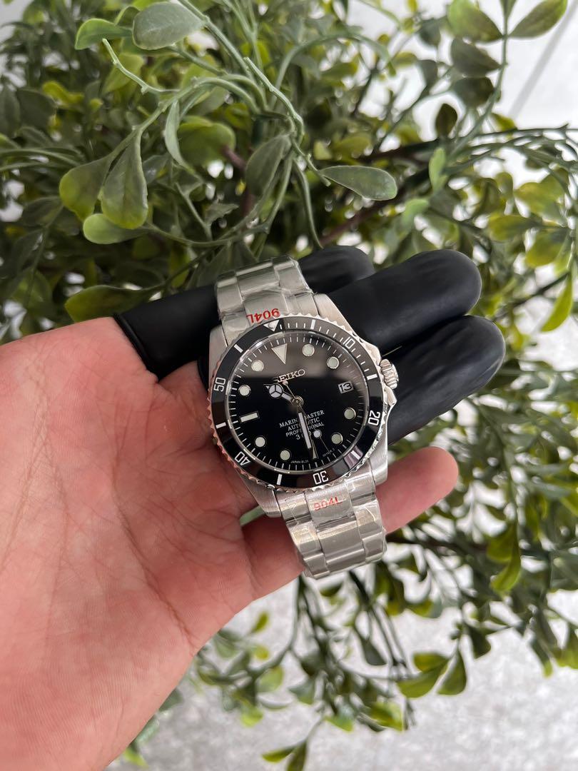 Seiko 36mm Submariner Mod, Luxury, Watches on Carousell