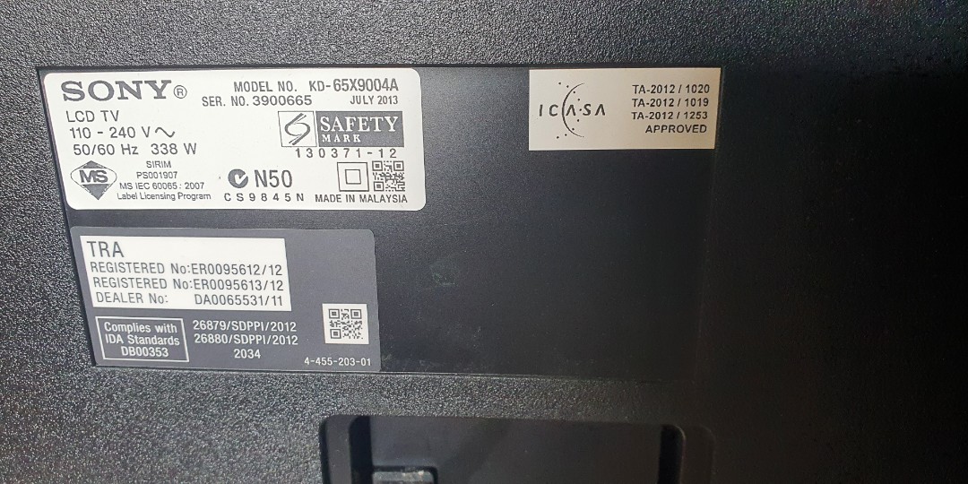 Sony Bravia 65" UHD TV (faulty screen), TV & Home Appliances, TV ...