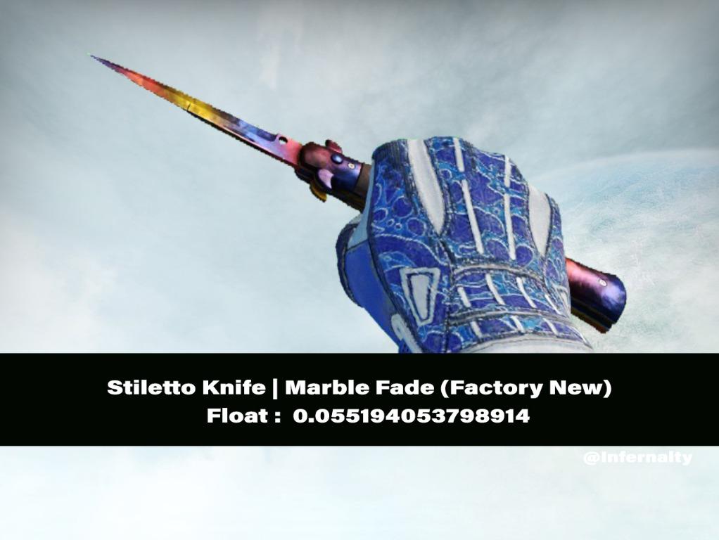 Stiletto Knife Marble Fade FN CSGO SKINS KNIVES, Video Gaming, Gaming Accessories, In-Game ...