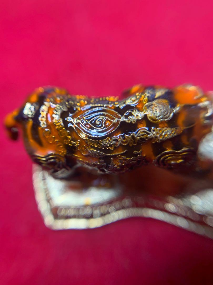 Thai Amulets @Lp Tick headless tiger mini loop Lor (Gold Plated Longya ...