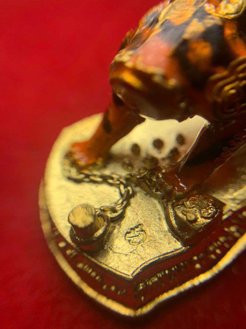 Thai Amulets @Lp Tick headless tiger mini loop Lor (Gold Plated Longya ...