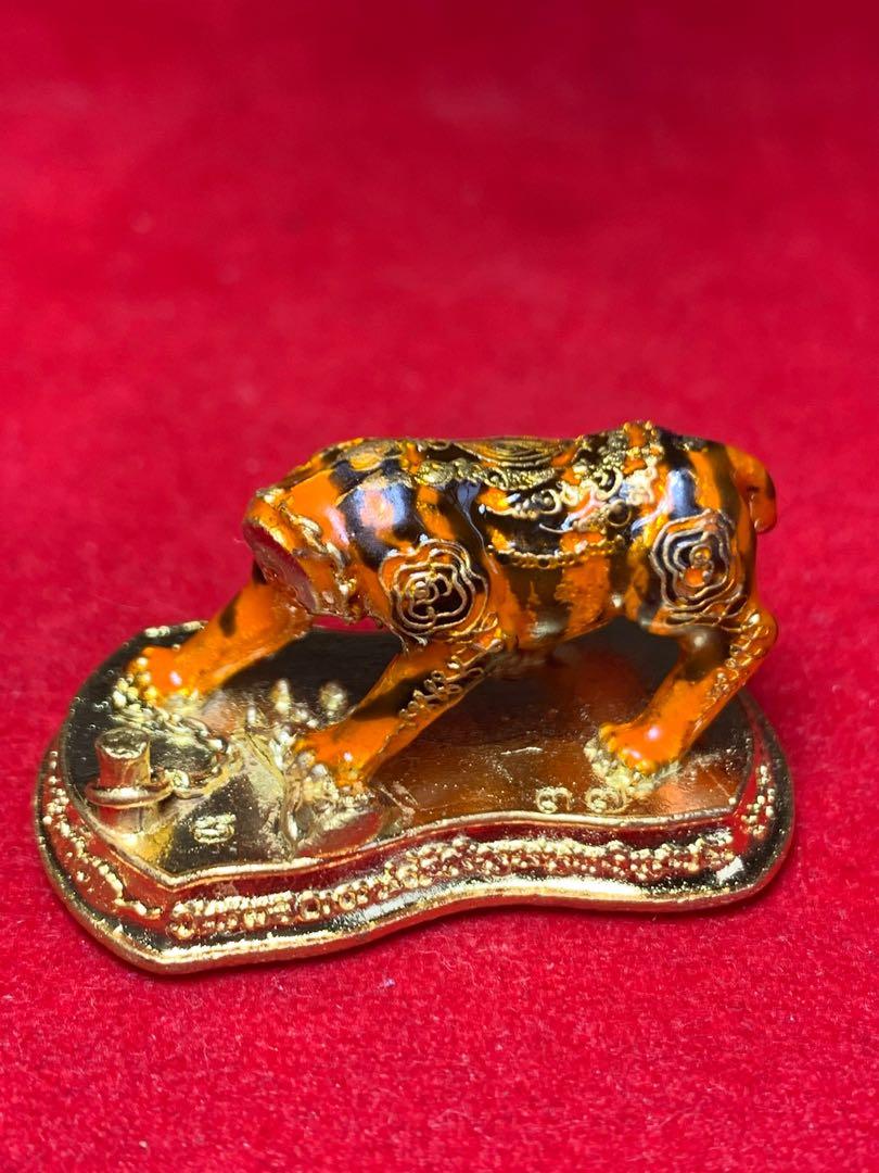 Thai Amulets @Lp Tick headless tiger mini loop Lor (Gold Plated Longya ...