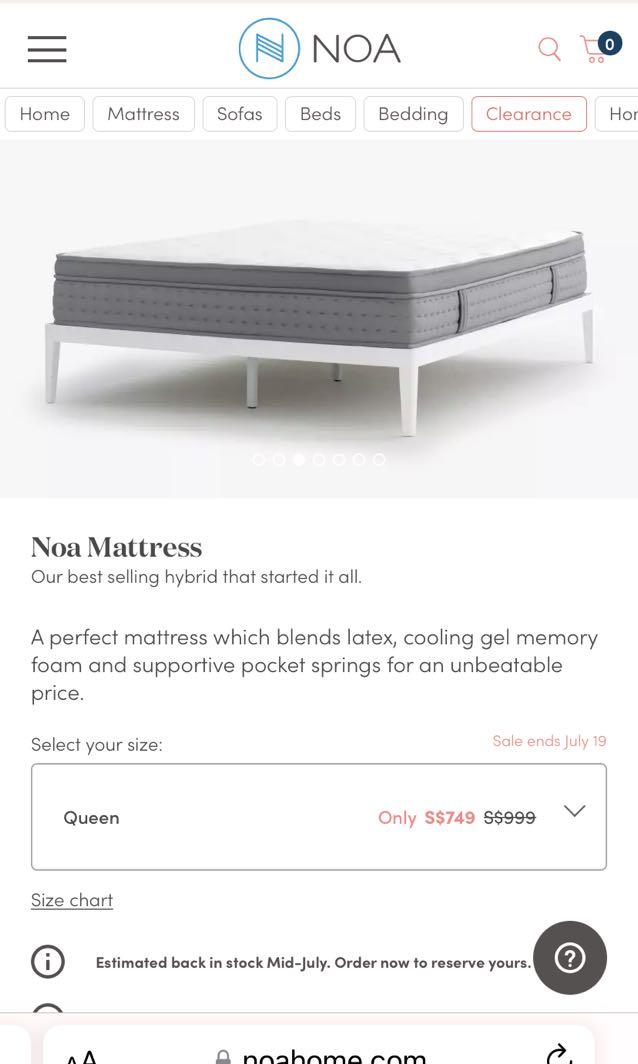The Noa Queen Mattress, Furniture & Home Living, Furniture, Bed Frames ...
