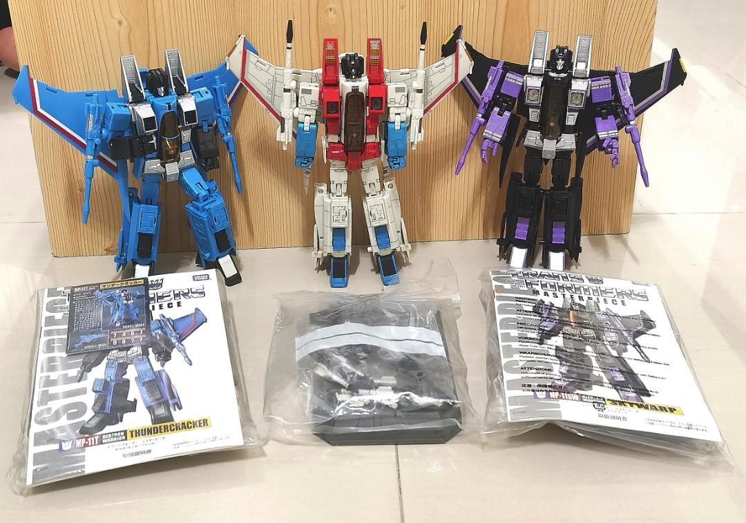 Transformers MasterPiece Scale Starscream, ThunderCracker and Skywarp ...