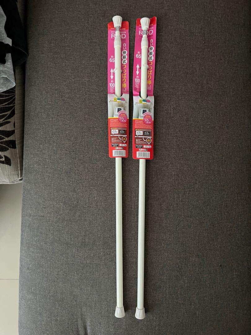 Unused White Extension Rods from Daiso, Furniture & Home Living, Home ...