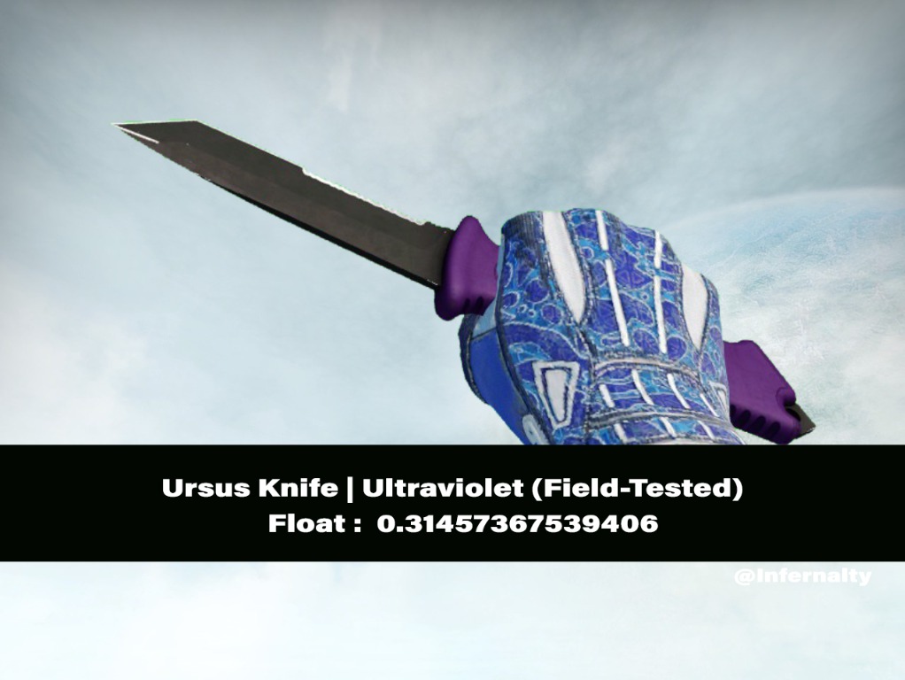 Ursus Knife Ultraviolet FT CSGO SKINS KNIVES, Video Gaming, Gaming ...