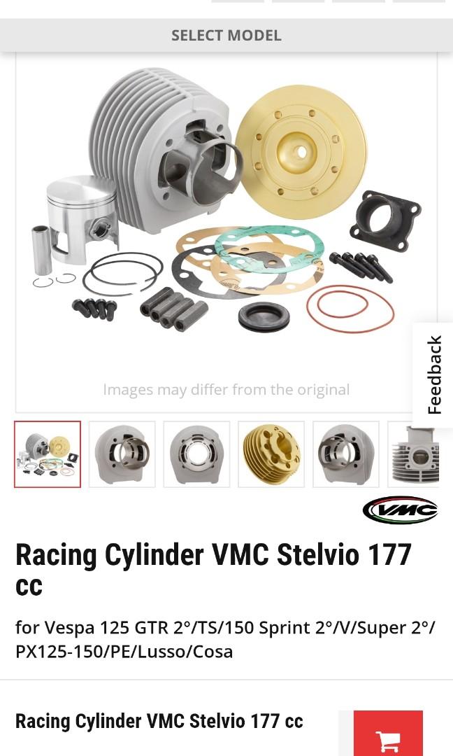 Vespa racing cylinder VMC 177 STELVIO, Auto Accessories on Carousell
