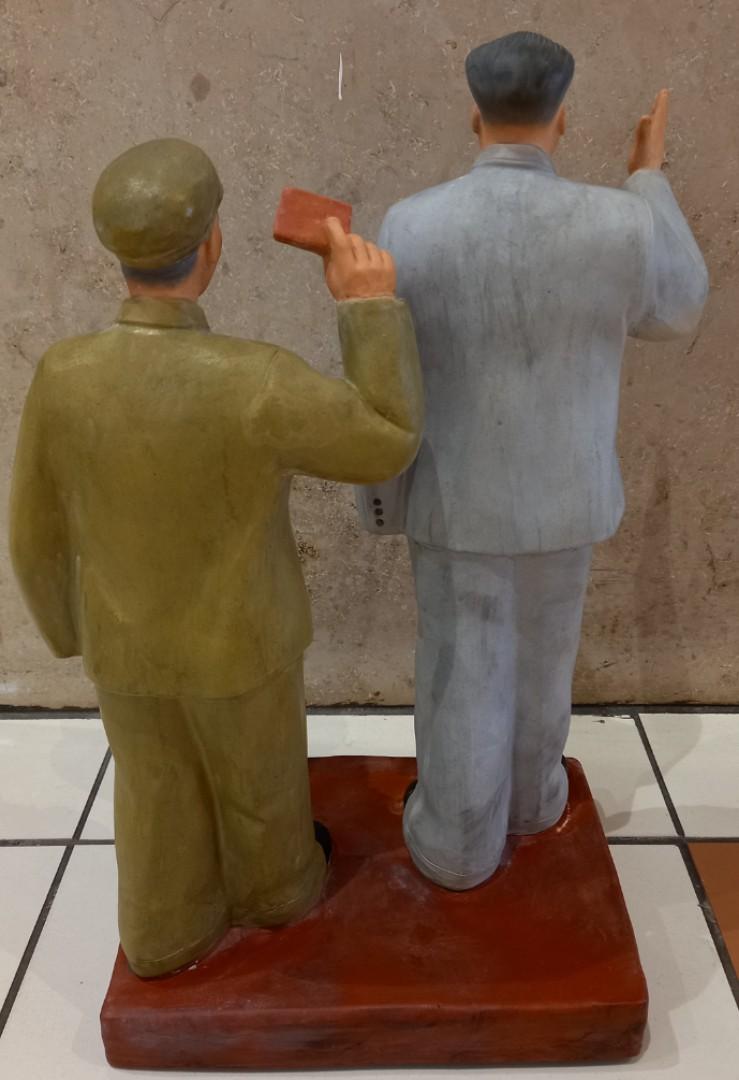 Vintage Porcelain statues of Mao Zedong and lin Biao holding Red Book 毛 ...