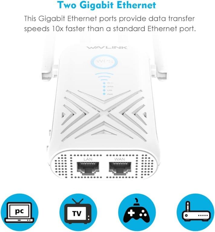 "WAVLINK AC1200 WIFI Extender/Access Point/WIFI Booster, Gigabit Port ...