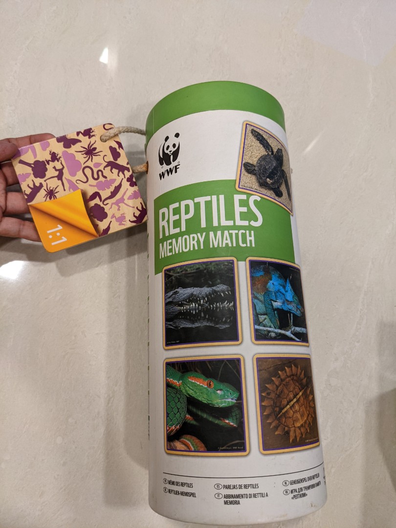 WWF reptiles memory game, Babies & Kids, Infant Playtime on Carousell