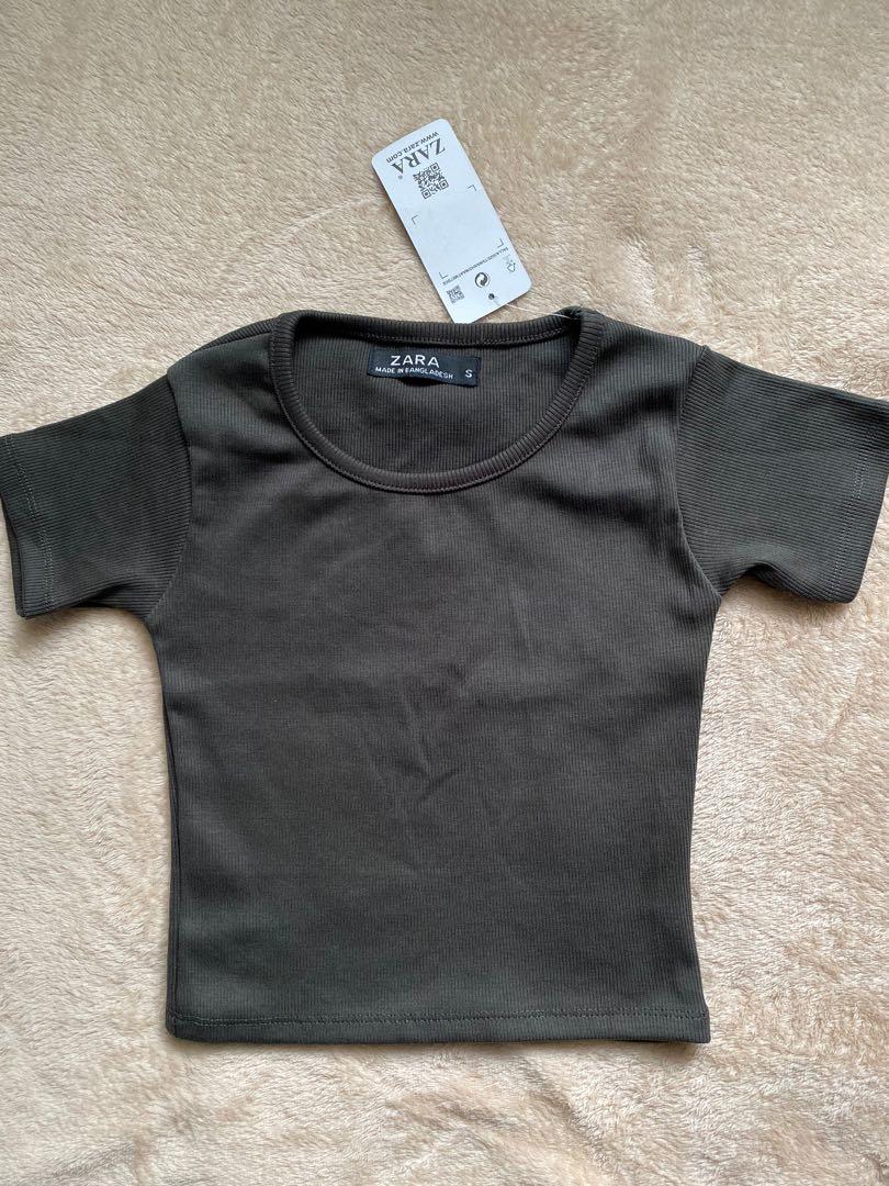 Zara basic cropped top, Women's Fashion, Tops, Blouses on Carousell