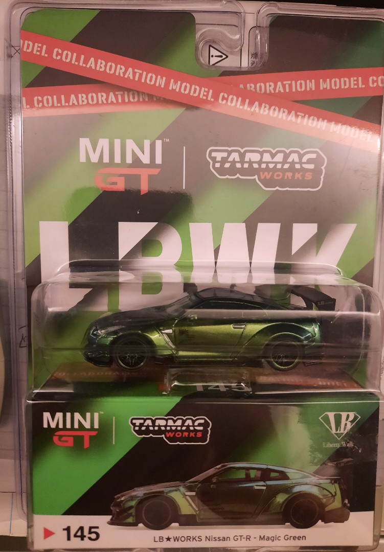 1/64 MiniGT Nissan GTR R35 LBWK Magic Green RHD (Mini GT X Tarmac Works ...