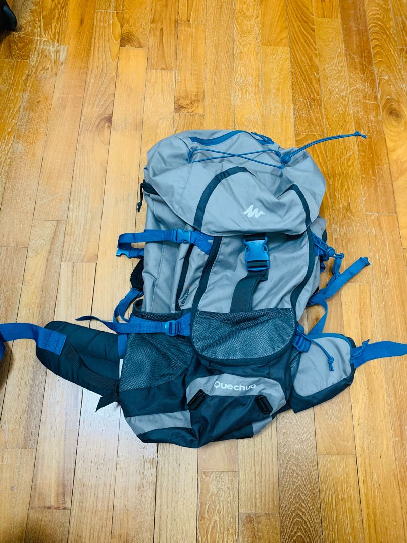50 l backpack Forclaz light grey, Sports Equipment, Hiking & Camping on ...