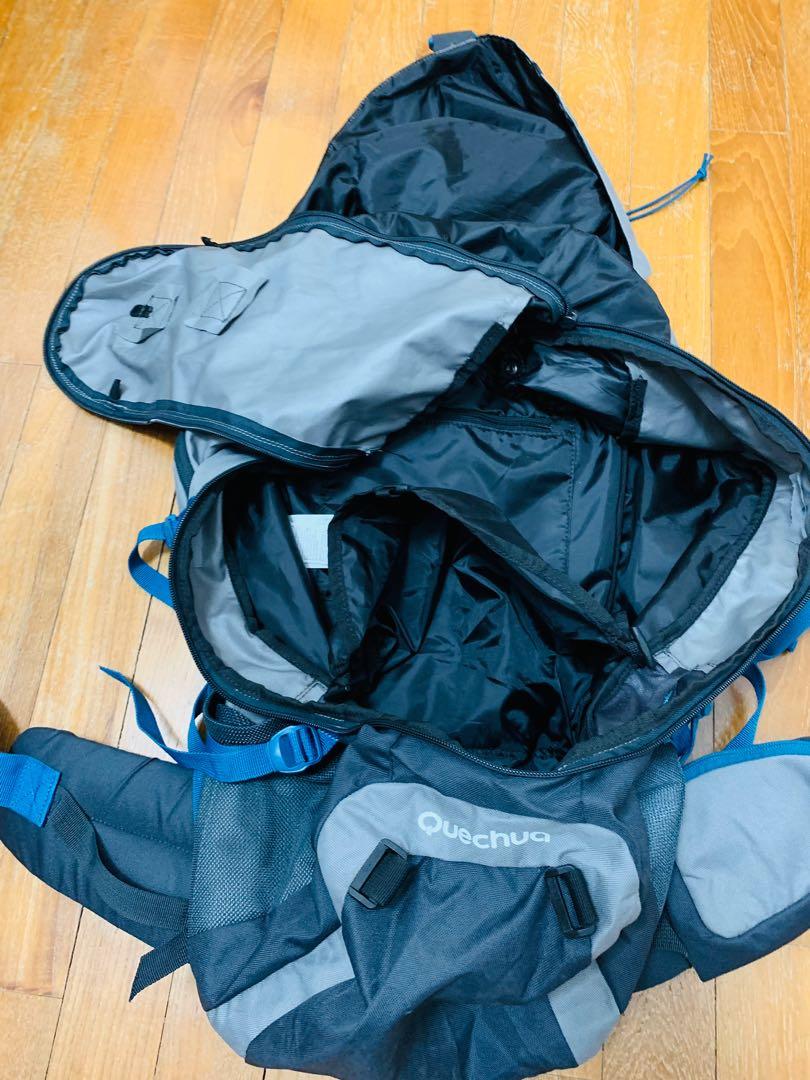 50 l backpack Forclaz light grey, Sports Equipment, Hiking & Camping on ...