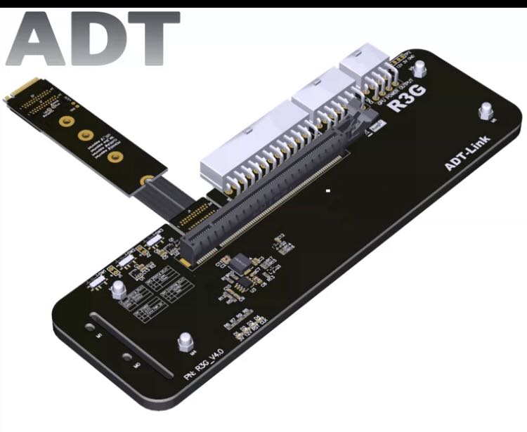 ADT Link m.2 nvme to PCIe adapter R43SG, eGpu, turn laptop intel nuc ...