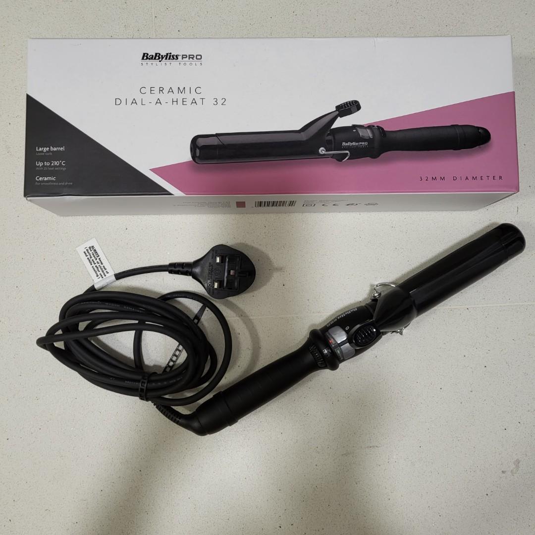 BaByliss Pro Ceramic Dial-A-Heat Hair Curling 32mm, Beauty & Personal Care, Hair on Carousell